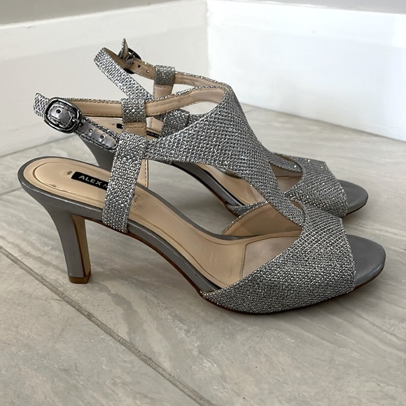 Alex Marie | Shoes | Alex Marie Silver Sandal Heels Size 7 | Poshmark